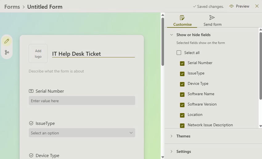 Build Branching Logic in SharePoint Online List Forms